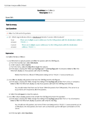 Learning Platform Comp TIA - 4.3 Lab: Congure IP Networks and Subnets Candidate: Joe Collins ...