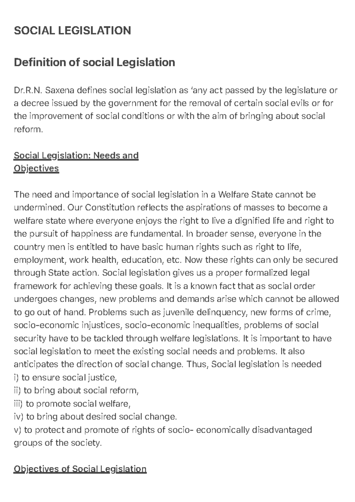 Social Legislation - SOCIAL LEGISLATION Definition of social ...