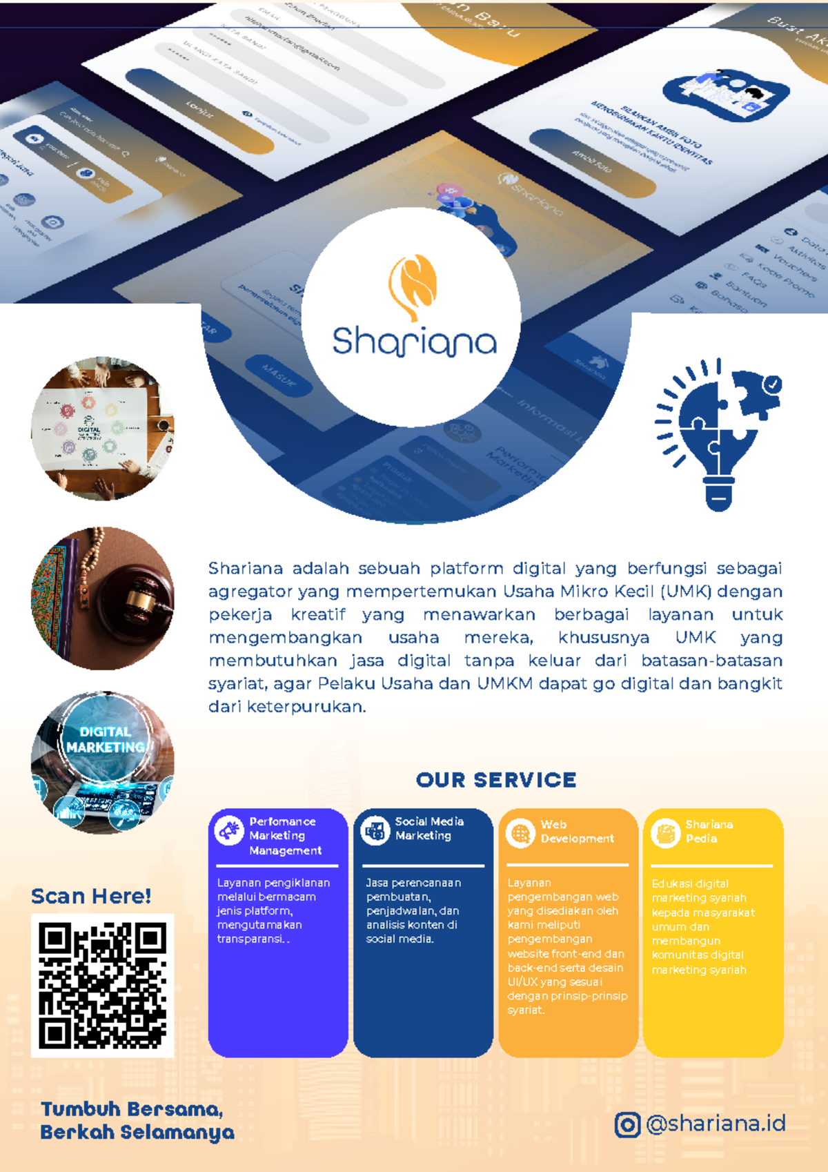 Poster A4 Stand Shariana - OUR SERVICE Social Media Marketing Layanan ...