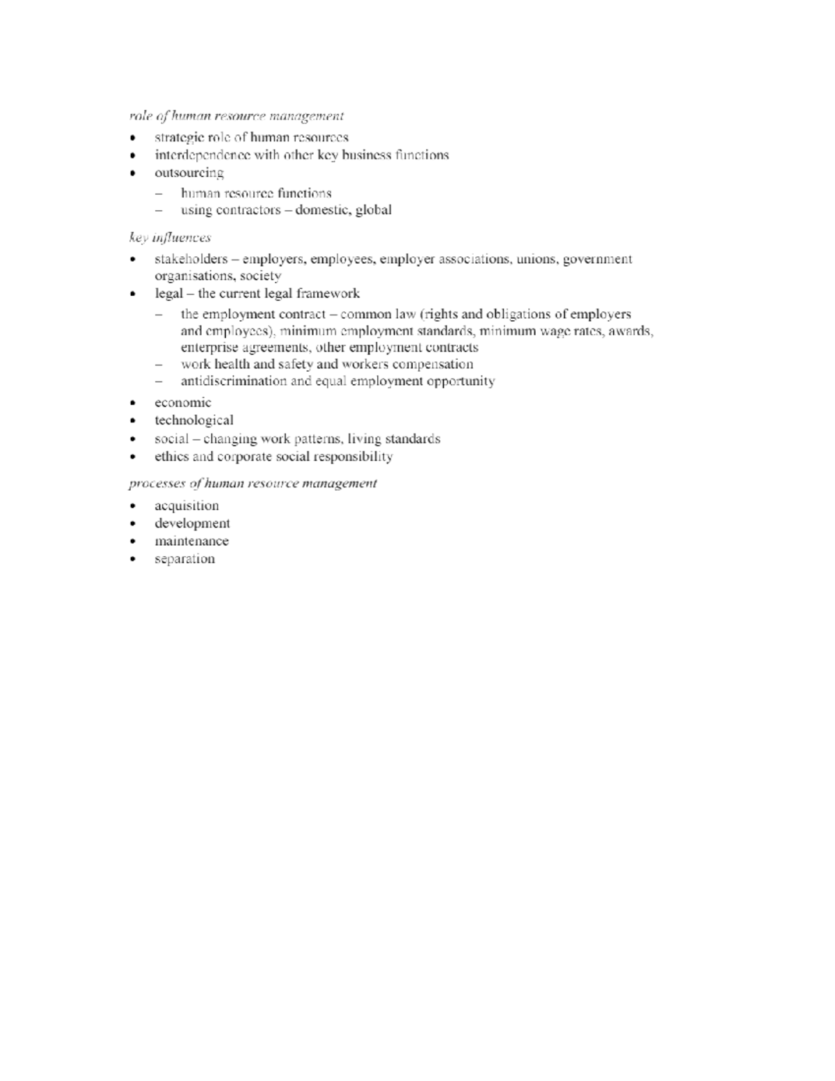 Human resources - syllabus - Studocu