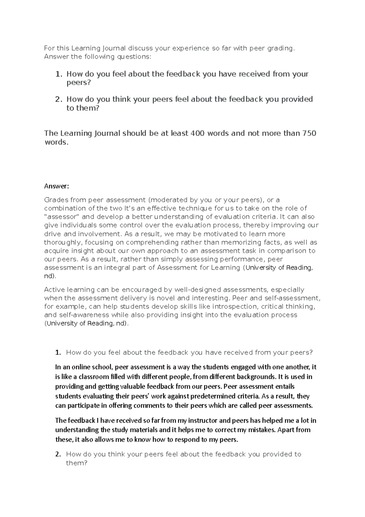 PSYC1111 Unit6 Learning Journal - For this Learning Journal discuss ...