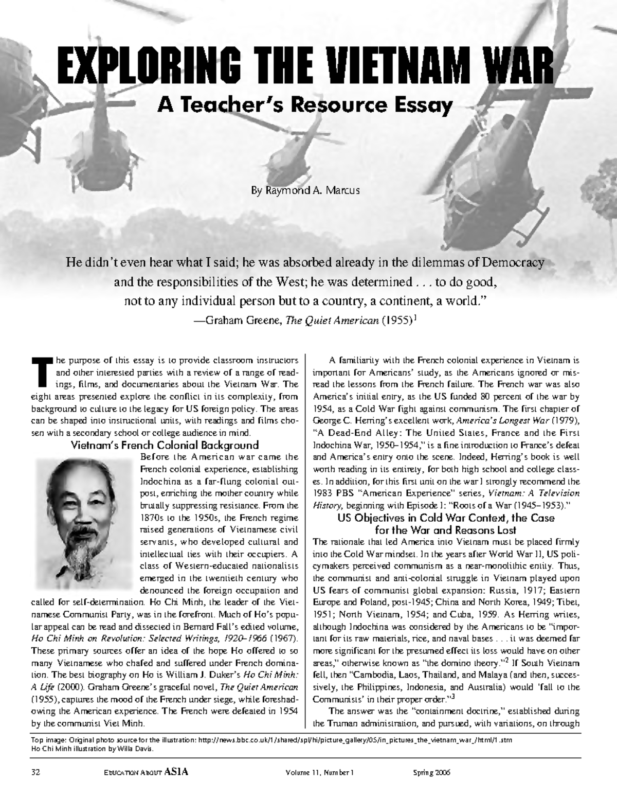 Exploring the vietnam war a teachers resource essay - 32 EDUCATION ...