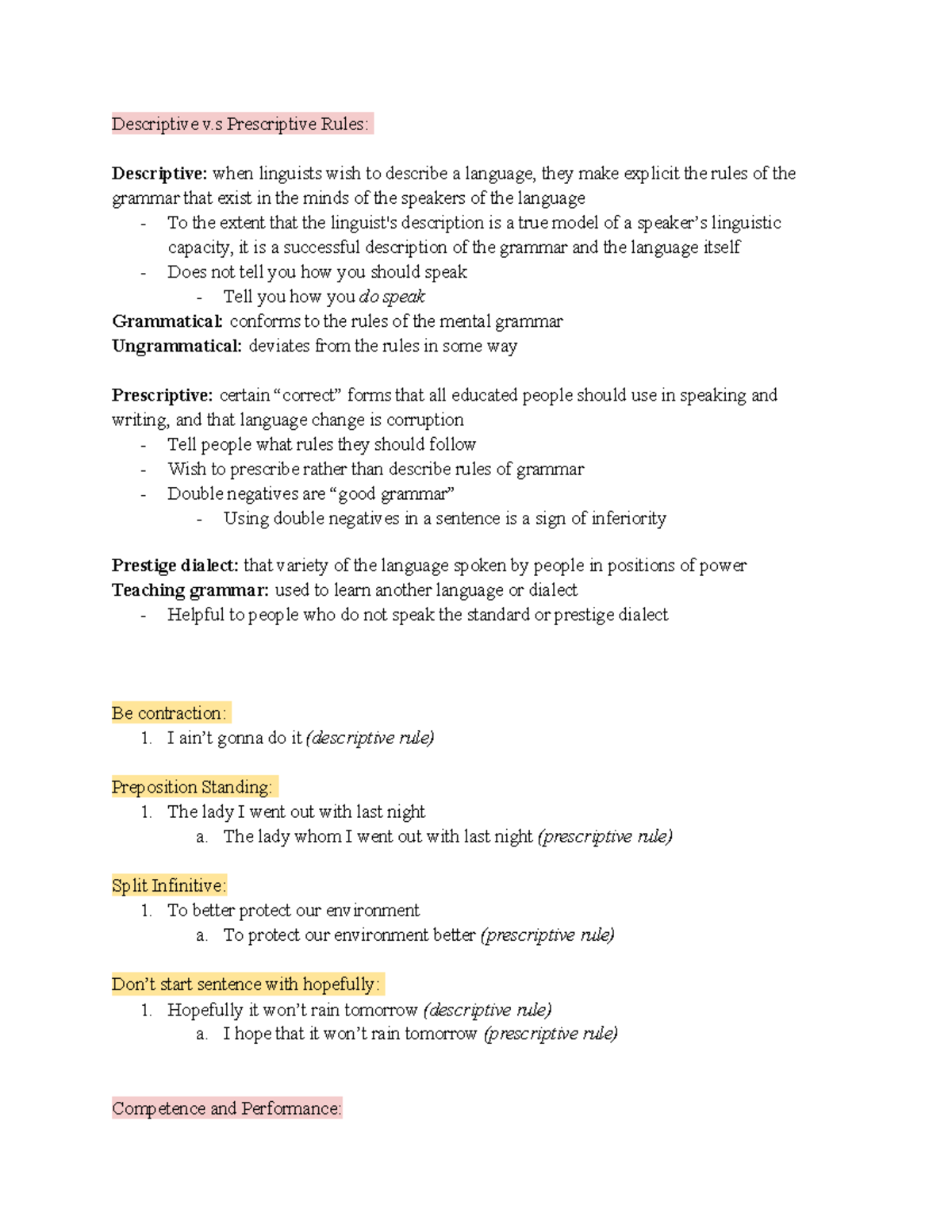 Lecture 4 - LIN 001 - Hawkins - Descriptive v Prescriptive Rules ...