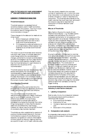 THIRD YEAR PHARMACY Reviewer Notes - 1 | P a g e D. G e r o g a l i n ...