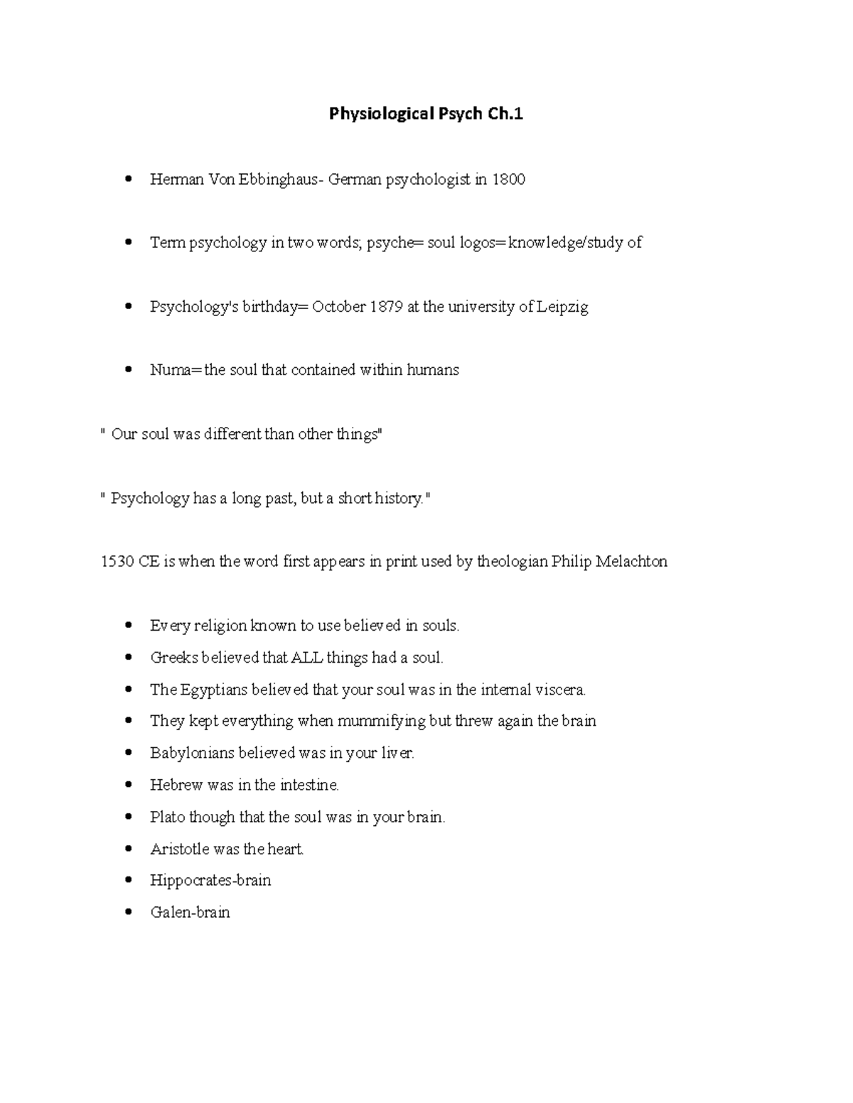 Physiological Psych Ch. 1 - Herman Von Ebbinghaus- German psychologist ...