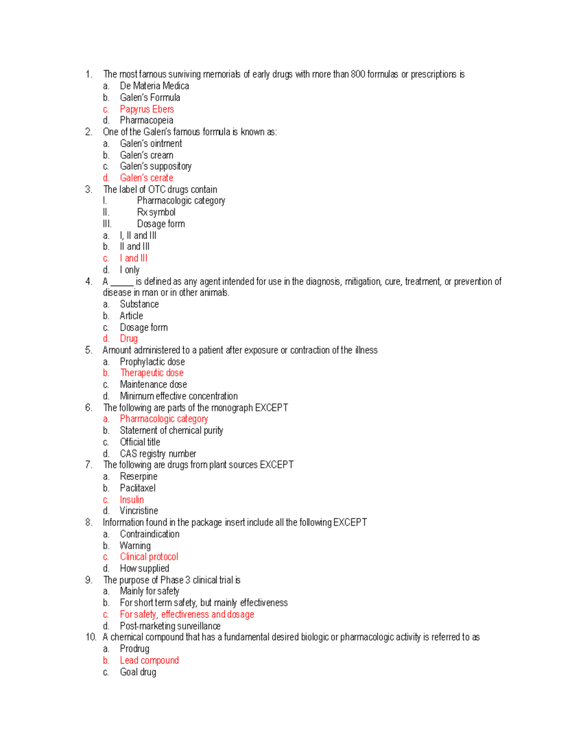 Pharmaceutical Dosage Form Answer Key-BLUE Pacop 2 - The most famous ...