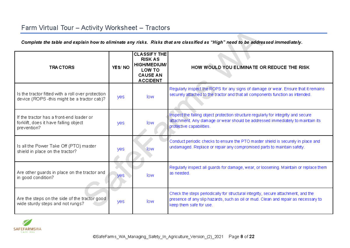 Virtual Farm Tour Activity Sheets - Farm Virtual Tour – Activity ...