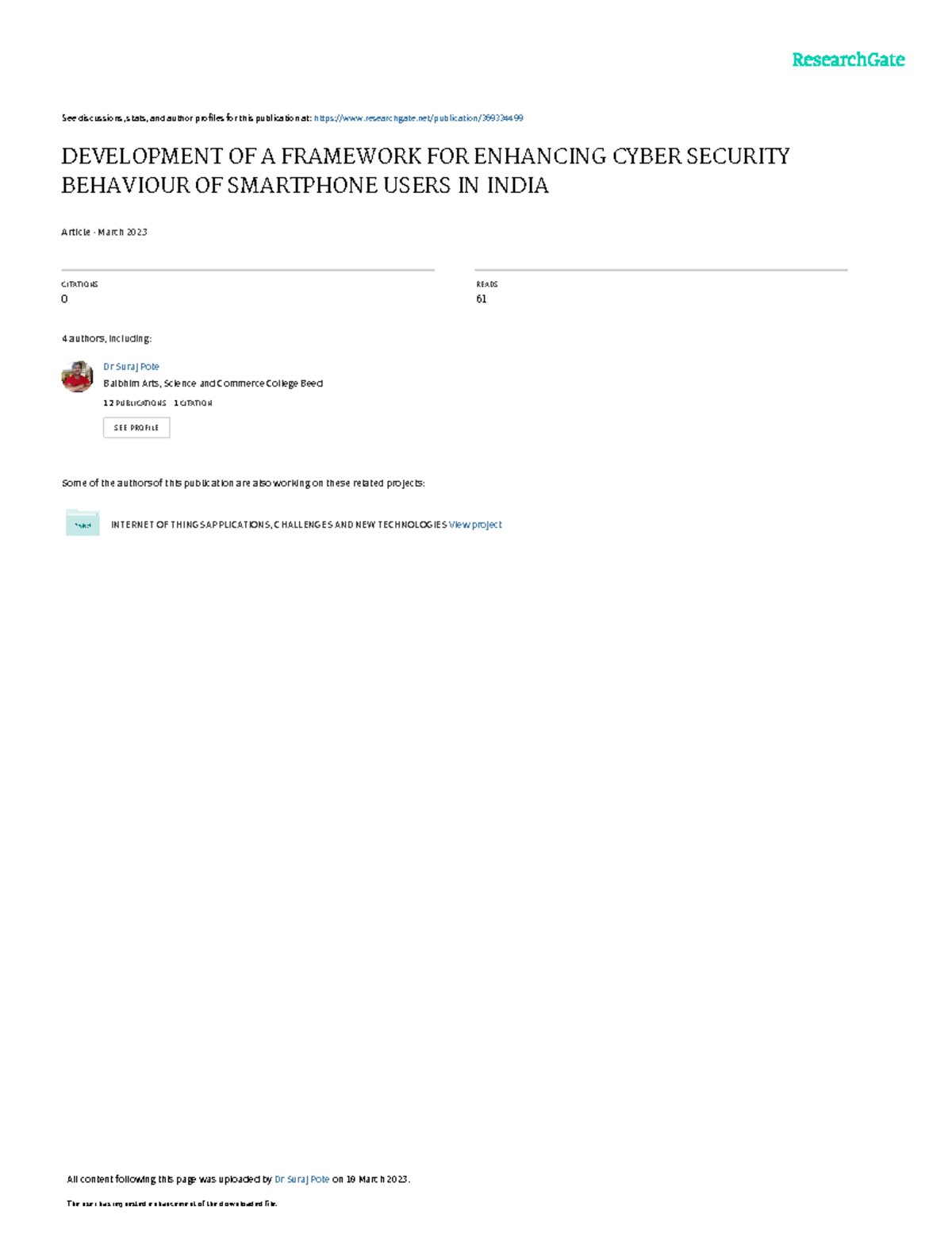 Developing AN Indian Framework FOR Enhancing Smartphone Users - See ...