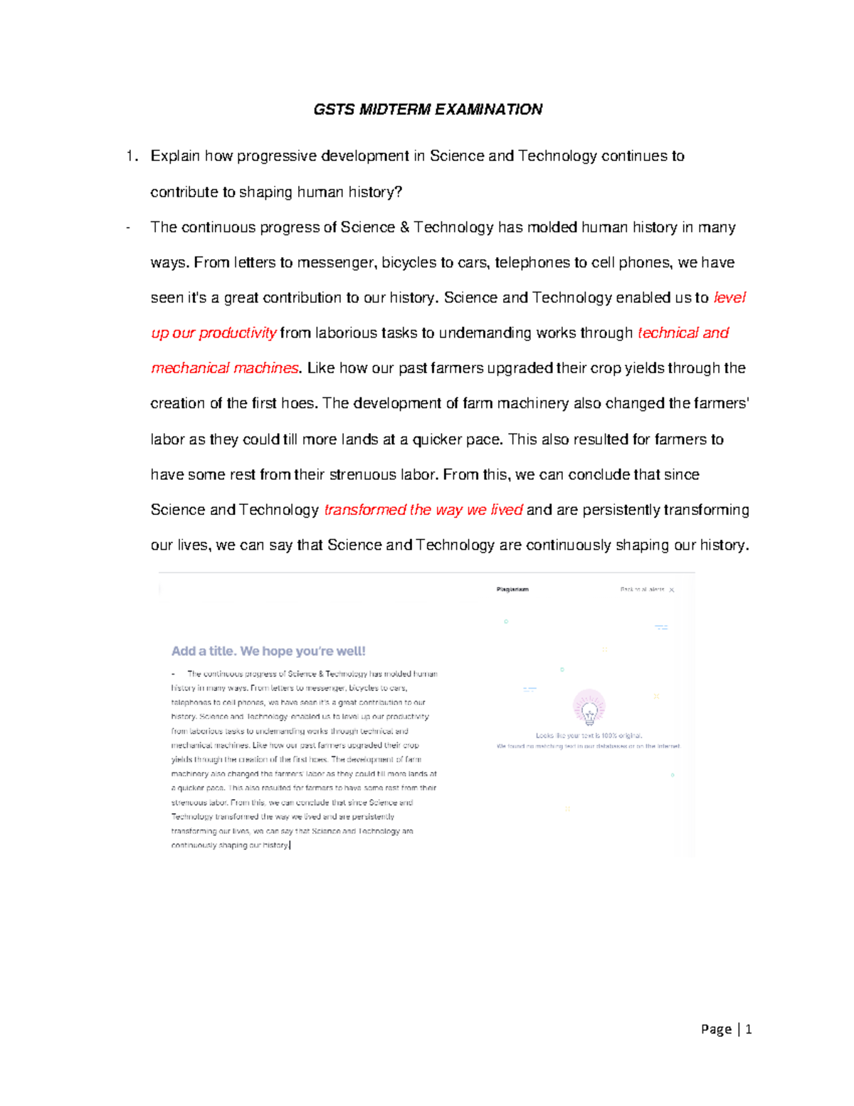 MidTerm 13 June 2020, questions and answers - Warning: TT: undefined function: 32 GSTS MIDTERM ...