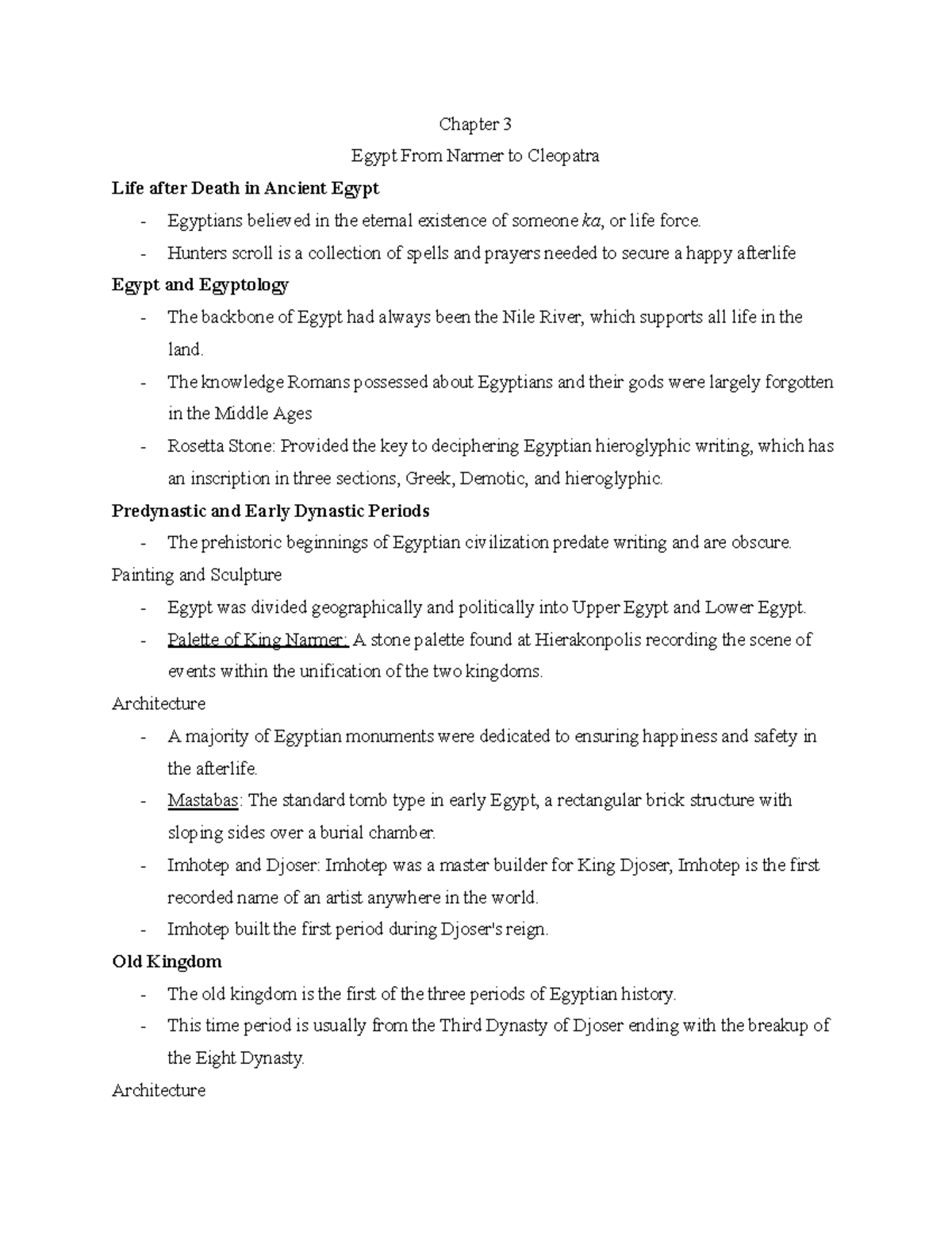 Chapter 3 - Gardner's Art Through the Ages - Chapter 3 Egypt From ...