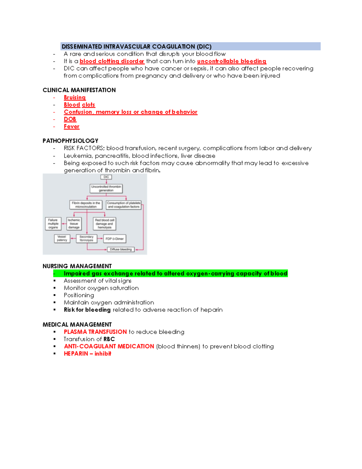Disseminated Intravascular Coagulation - DISSEMINATED INTRAVASCULAR ...