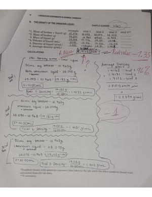 Experiment 2: Determination of Densities of liquids and solids ...