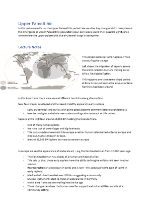 Lower Paleolithic - Lecture notes - Lower Palaeolithic Period In this ...