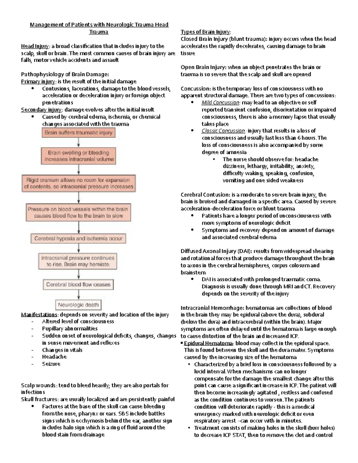 Management of Patients with Neurologic Trauma Head Trauma - The most ...