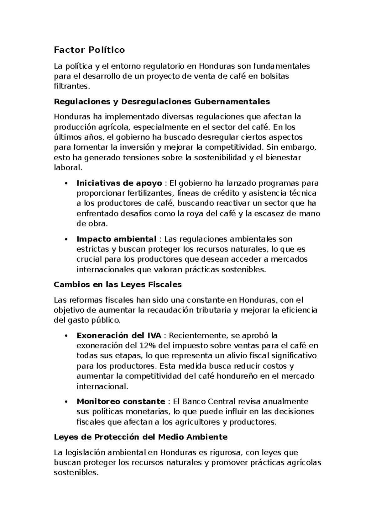 Factor Político - Factor Político La política y el entorno regulatorio ...