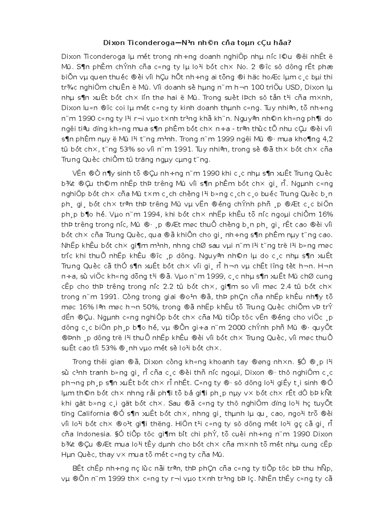 C1 - Tinh huong cuoi chuong - Dixon Ticonderoga - Dixon Ticonderoga—N¹n ...