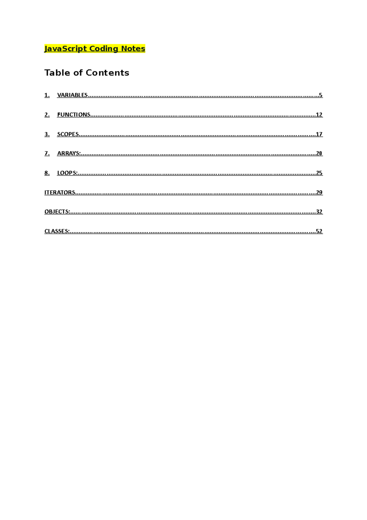 Java Script Coding Notes - JavaScript Coding Notes - Studocu