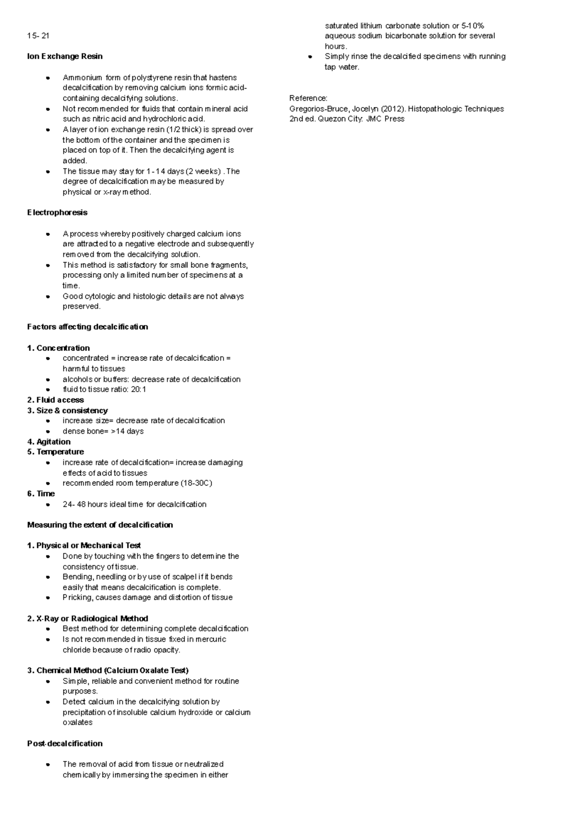DECALCIFICATION PROCESS (TISSUE PROCESSING) ( TISSUE DECALCIFCATION ...