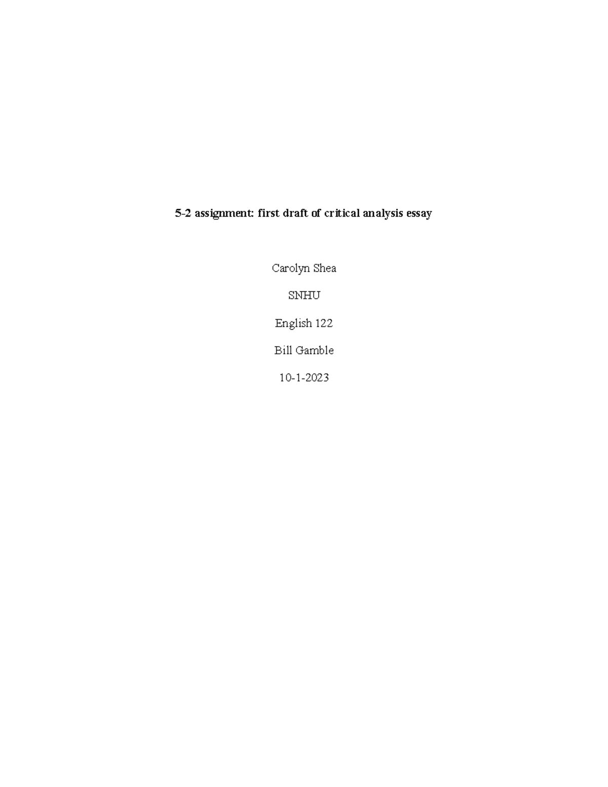Final draft apa - 5-2 assignment: first draft of critical analysis ...
