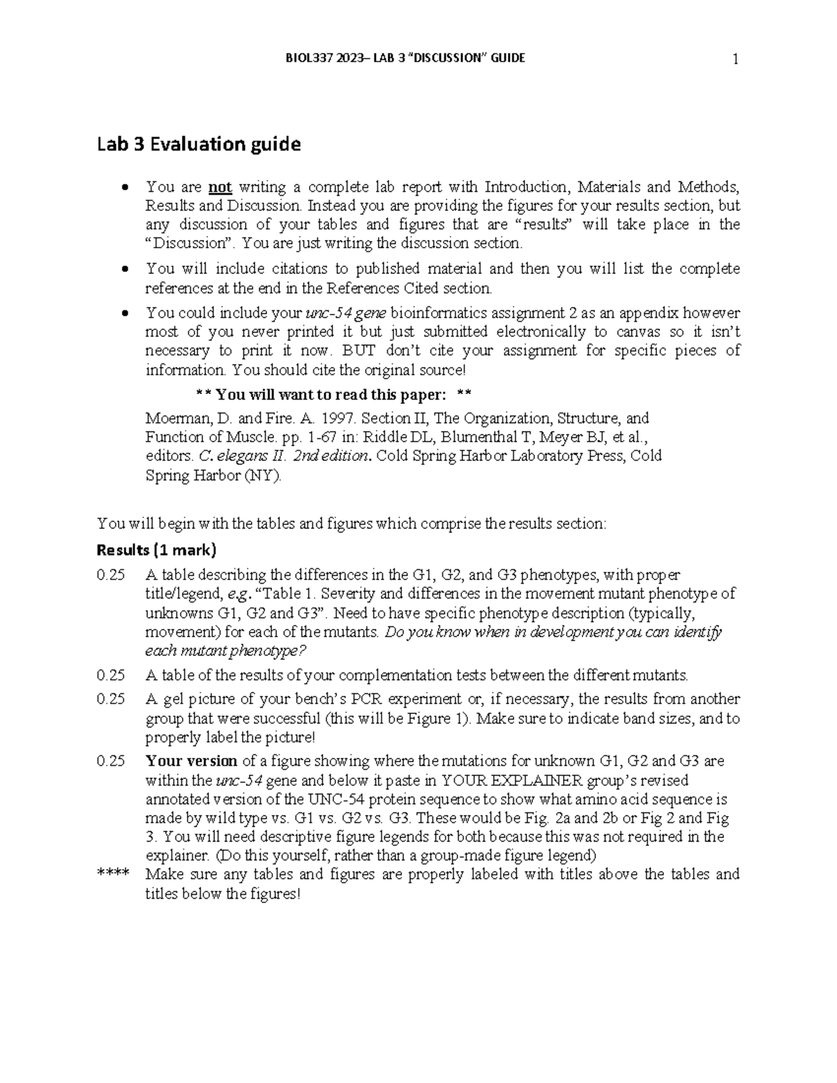LAB 3 Discussion Guide 2023 - BIOL337 2023– LAB 3 “DISCUSSION” GUIDE 1 ...