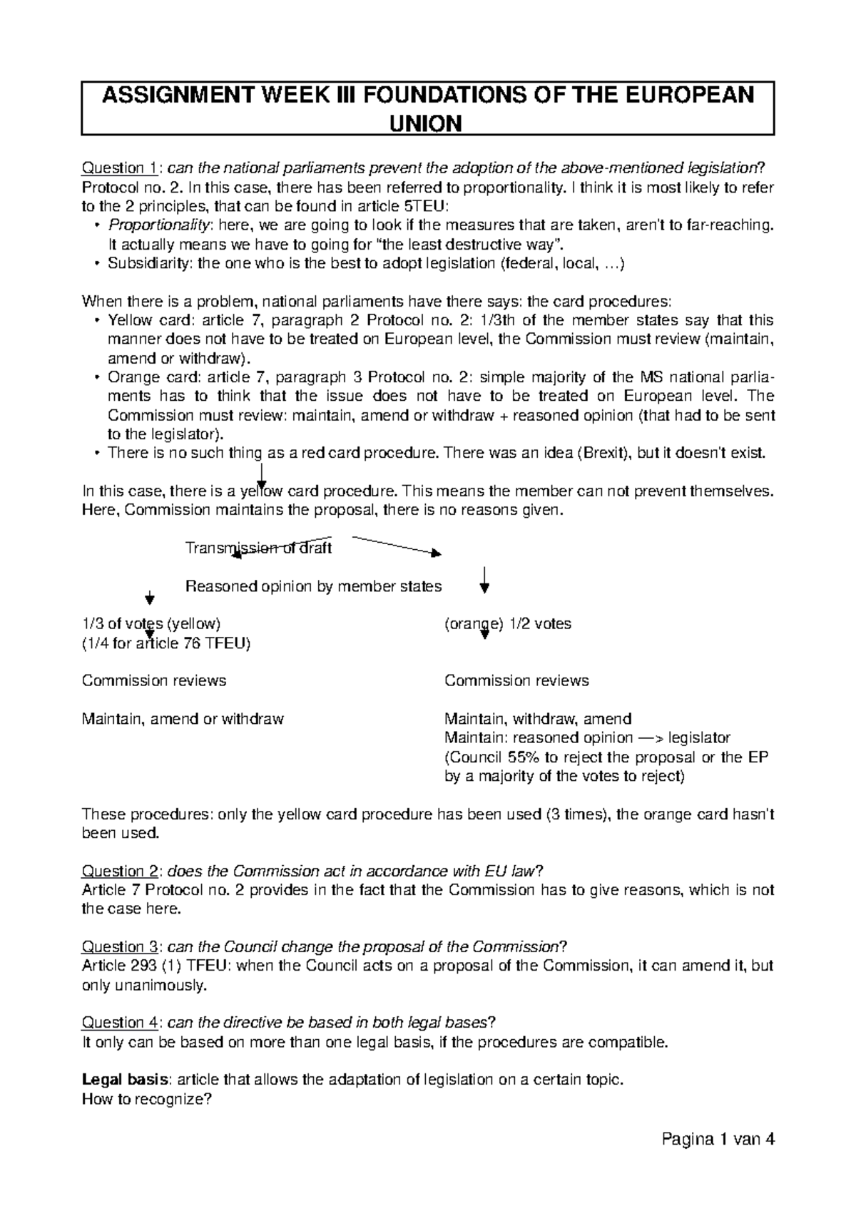 Assignment 3 - ASSIGNMENT WEEK III FOUNDATIONS OF THE EUROPEAN UNION ...