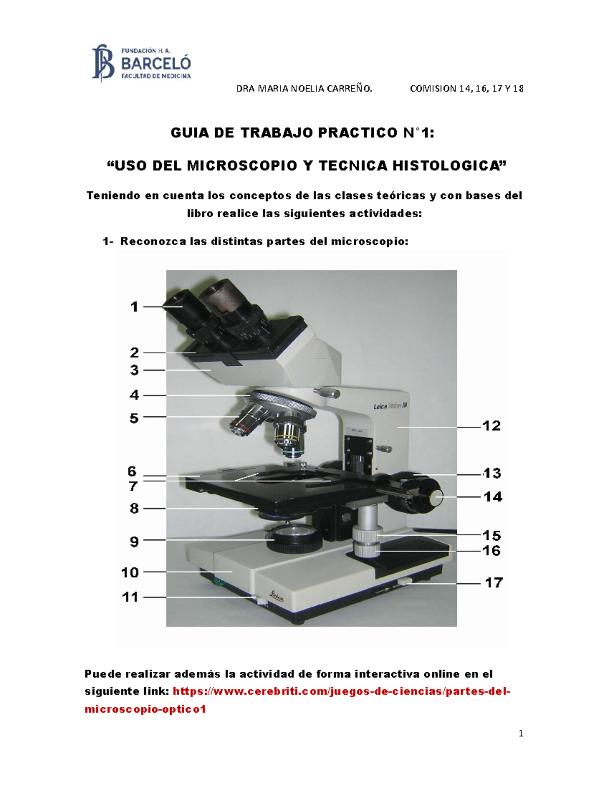 GUIA DE Trabajo Practico Histo N 1 Daniela Cruz - GUIA DE TRABAJO ...