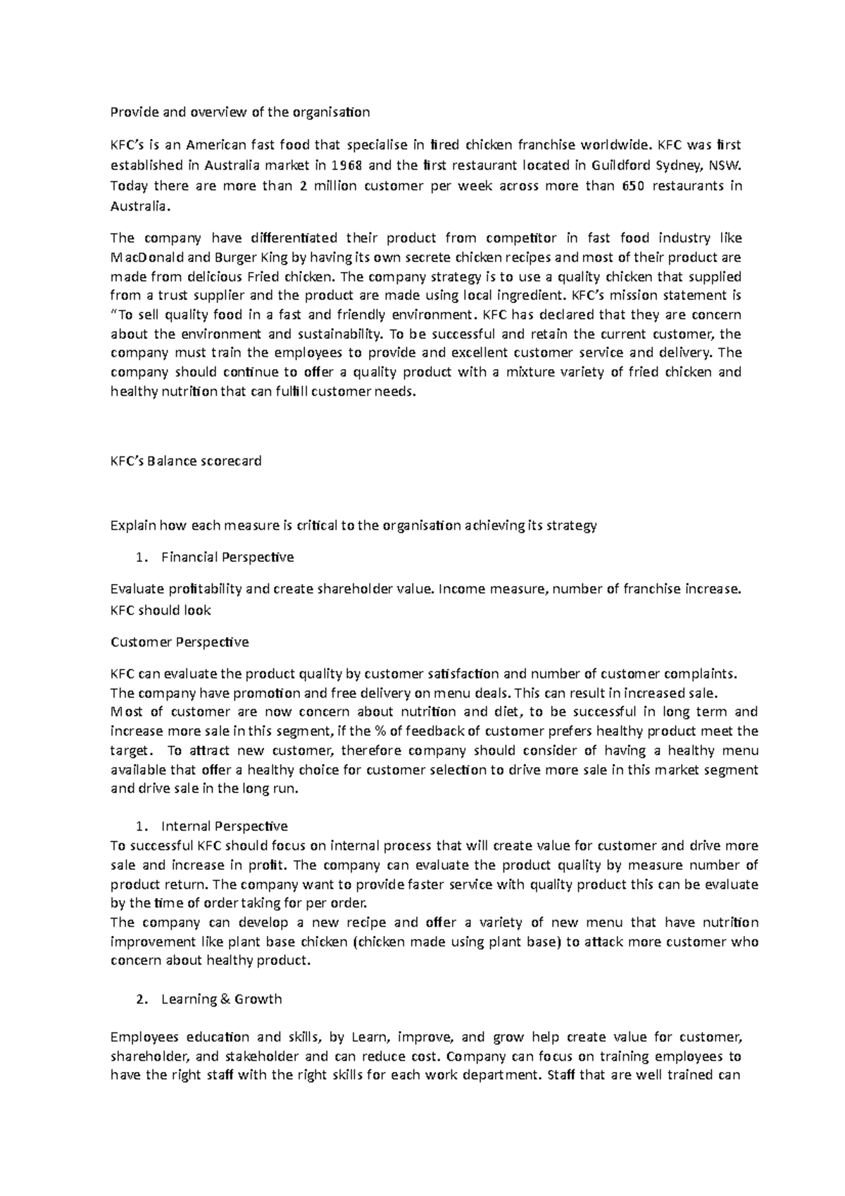 Financial Accouting Class Revision Balancescore - Provide and overview ...