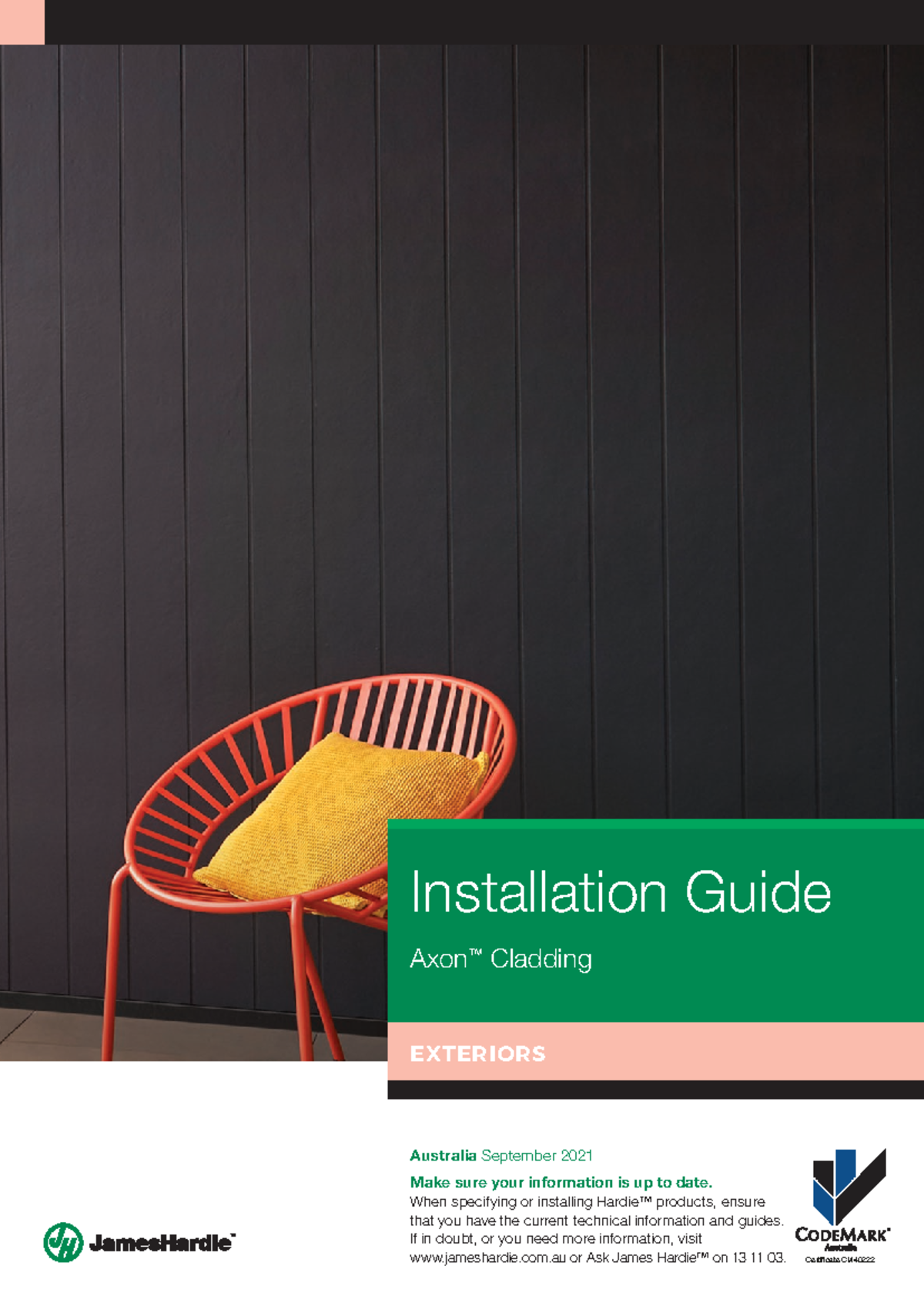 Axon Cladding Installation Guide Sep 2021 - EXTERIORS Axon ™ Cladding Installation Guide ...