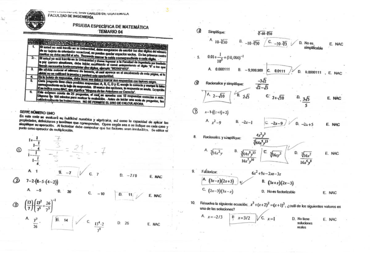 Temario 3 - Matematica - Studocu