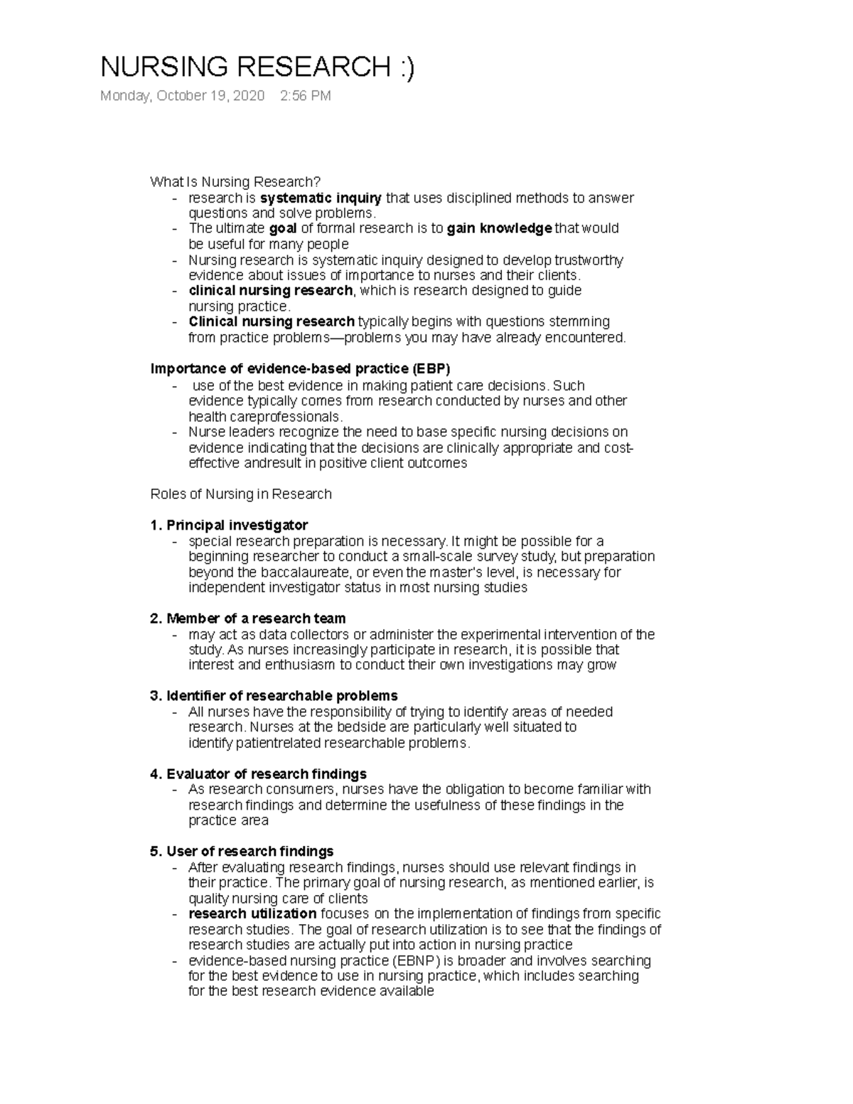 Nursing Research Notes-converted - NURSING RESEARCH :) Monday, October ...