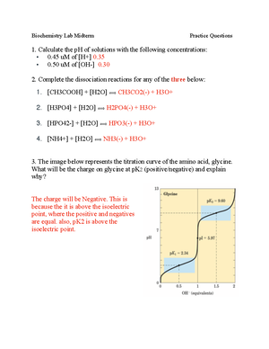 Biochemistry Lab Final Exam Notes - Biochemistry Lab Final Practice ...