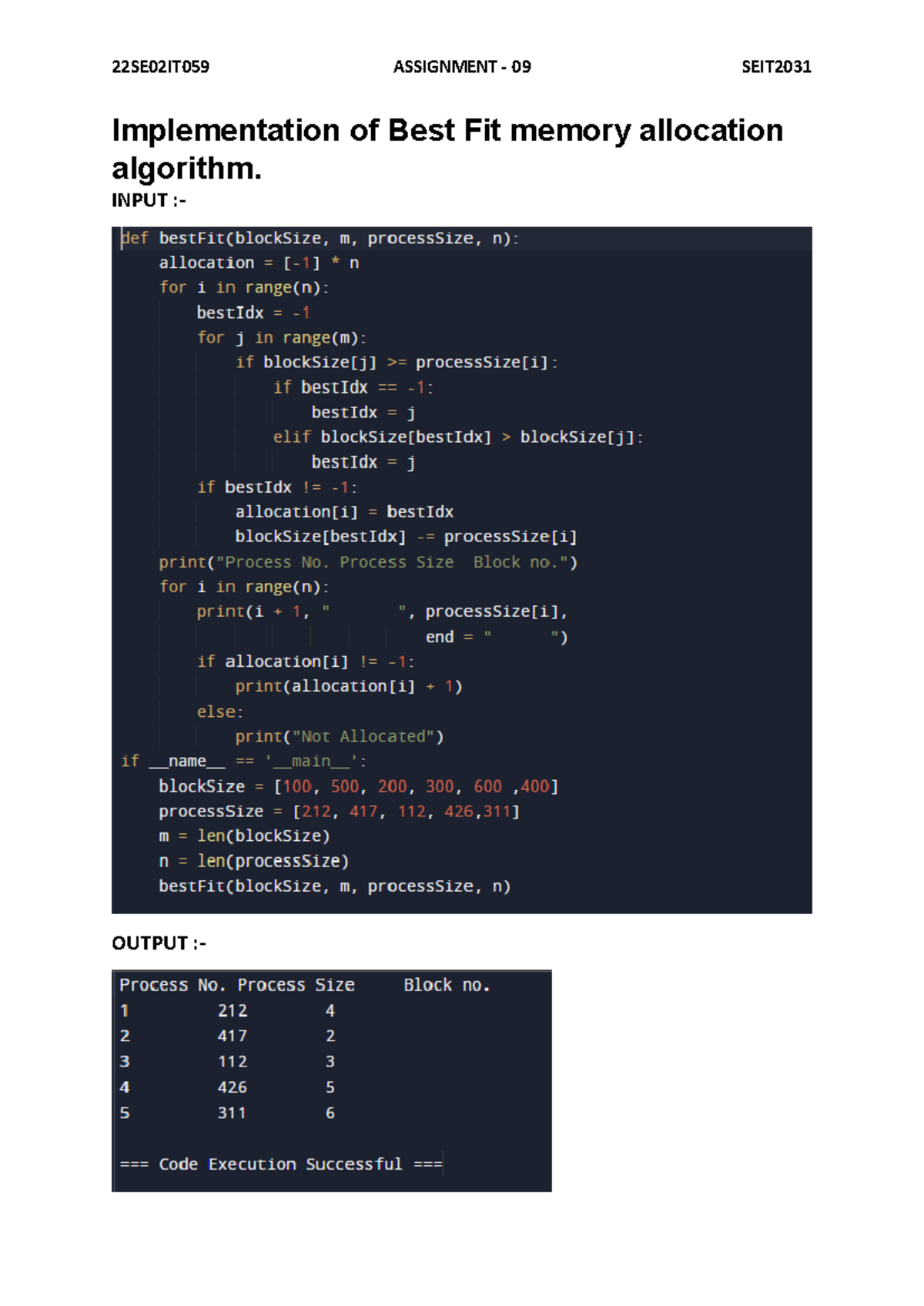 Assignment - 09 [22SE02IT059] - Diploma in Computer Science and Engineering - 22SE02IT059 ...