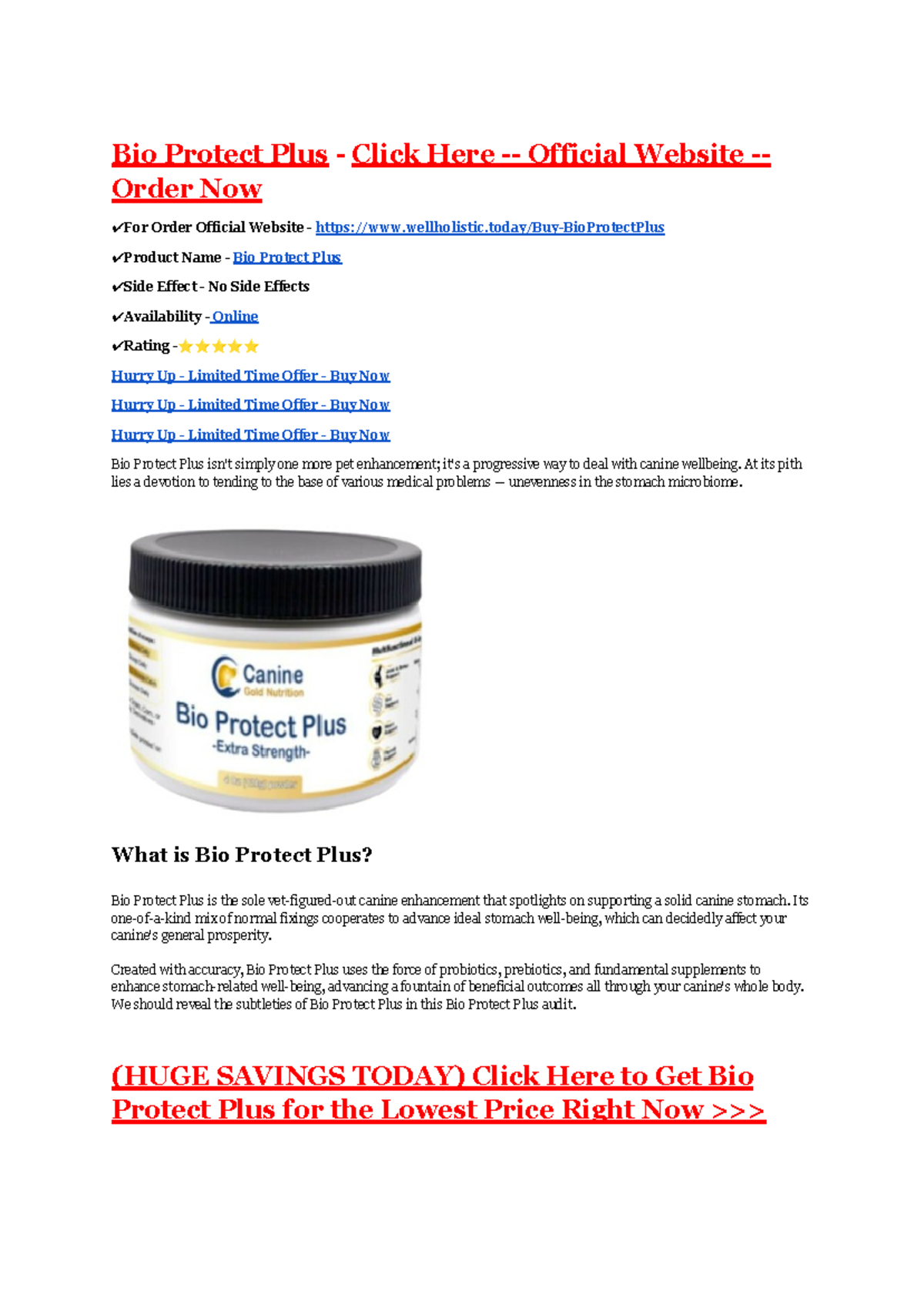 Bio Protect Plus Ingredients And Reviews - Bio Protect Plus - Click ...