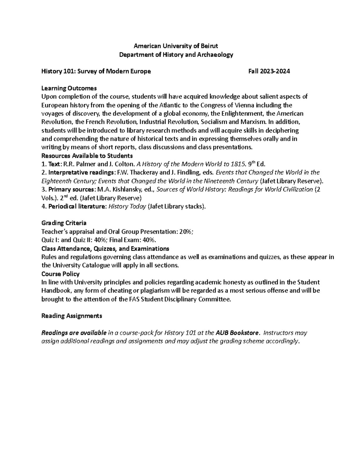 Syllabus 2023-2024 - All my friends are turning green. Magician ...