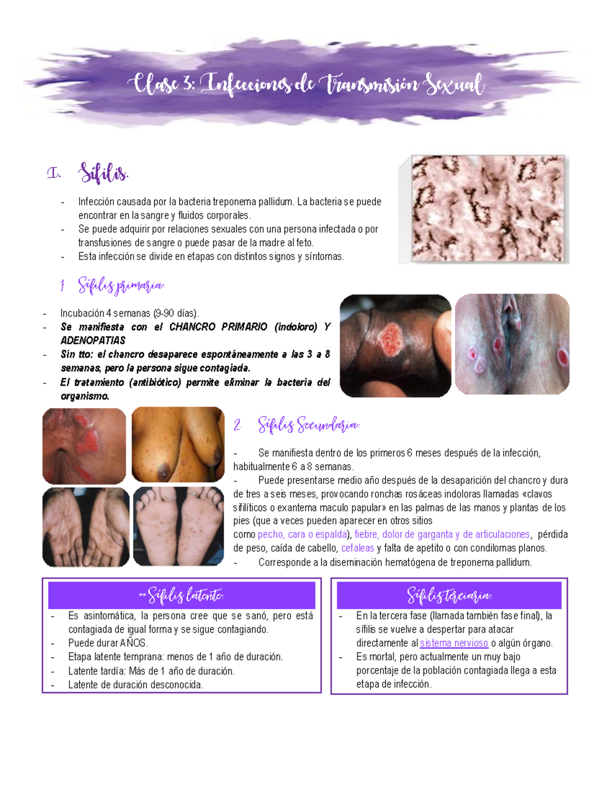 ITS (Infecciones de transmisión sexual) - Warning: TT: undefined function: 32 I. Sífilis ...