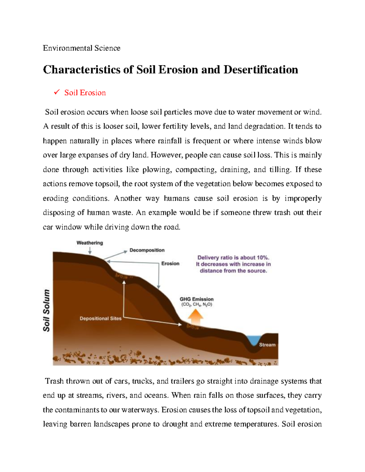 Characteristics of Soil Erosion and Desertification - Environmental ...