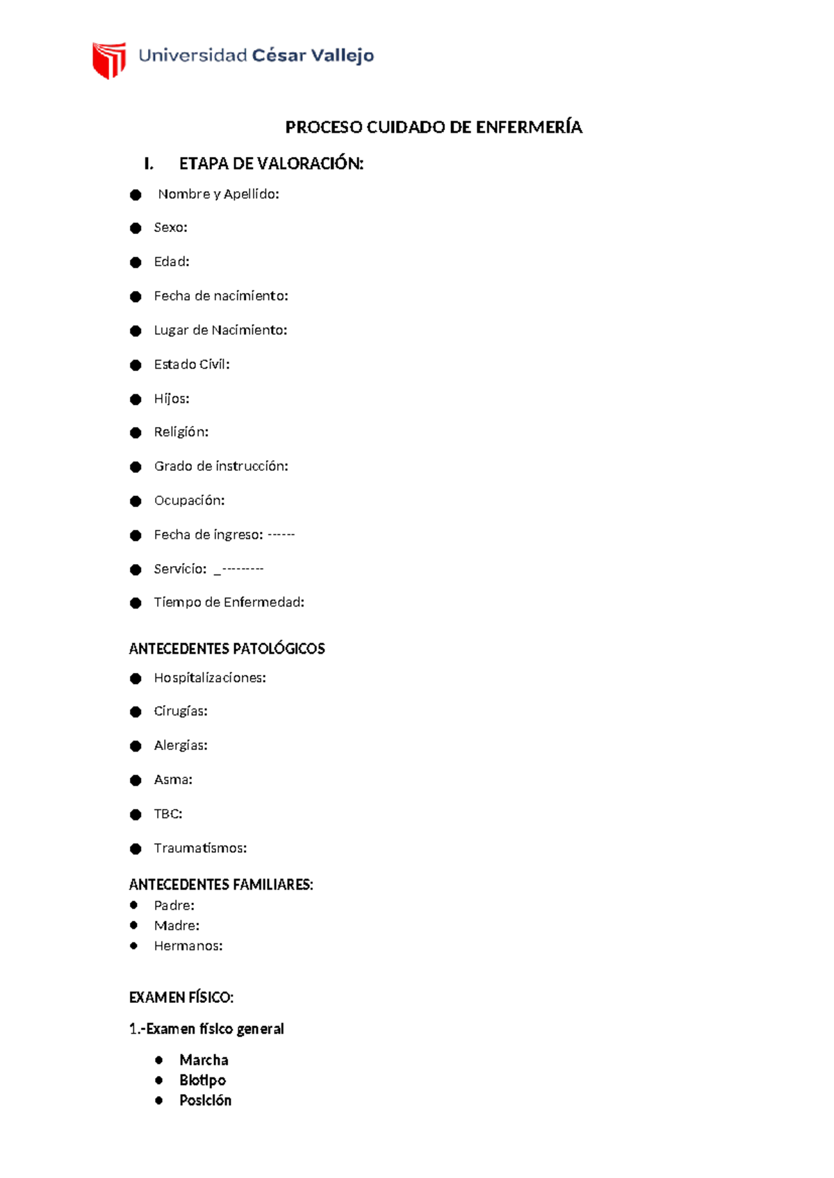 PAE- Formato General - Proceso Cuidado DE Enfermería - PROCESO CUIDADO ...