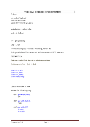 Tutorial 3 Knowledge Representation - Tutorial 3 1. What is knowledge representation in ...