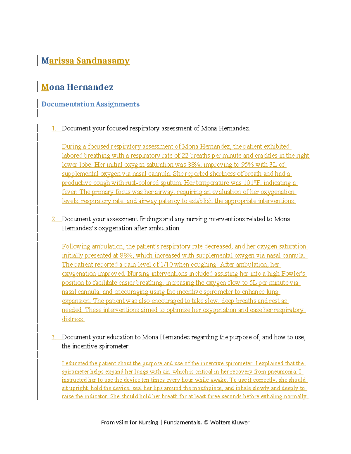 vSims Mona Hernandez Fundamentals - Marissa Sandnasamy Mona Hernandez Documentation Assignments ...