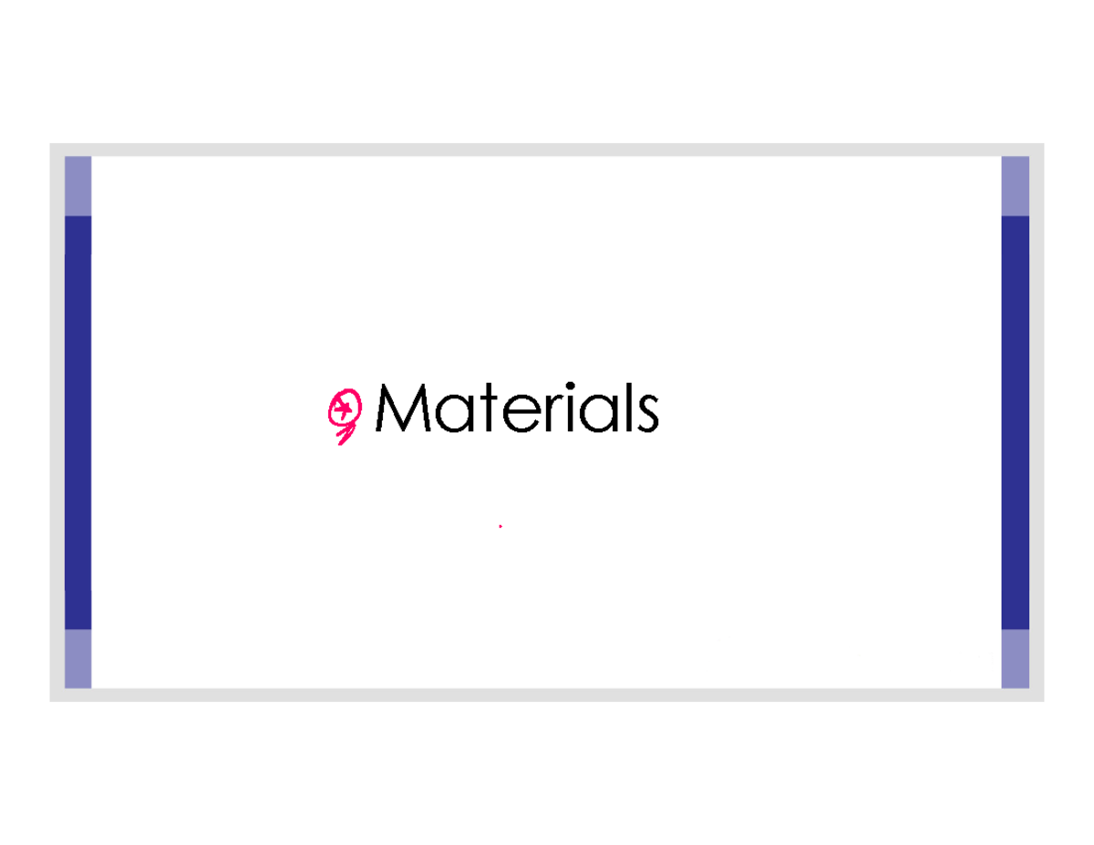 3. Materials - Formatted - Materials Areas To Be Covered ÷ Materials ÷ ...