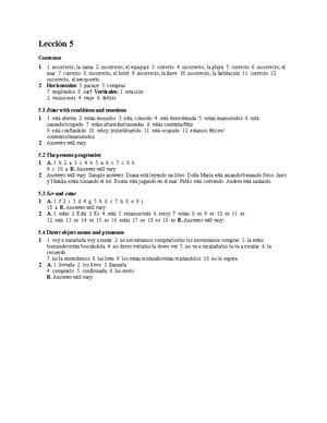 Practice activity Chapter 5 - más práctica Lección 5 Contextos 1 ...