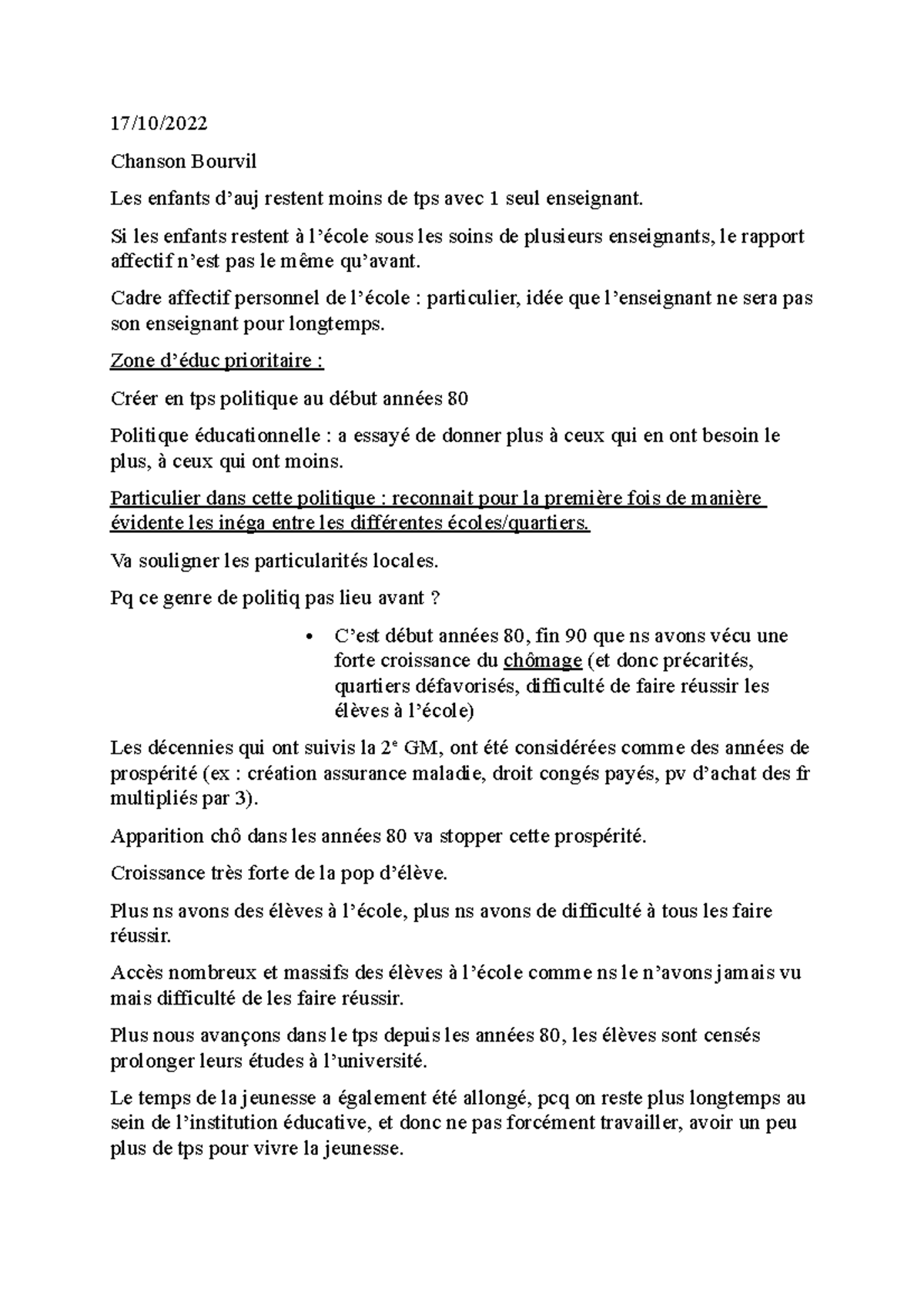 CM 6 - Cours Magistral numéro 4, mineure Sciences de l'éducation, prof ...