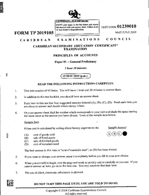 2023 Jan CSEC POA P2 - poa paper 2 2023 january - InnAcc 1 - Studocu