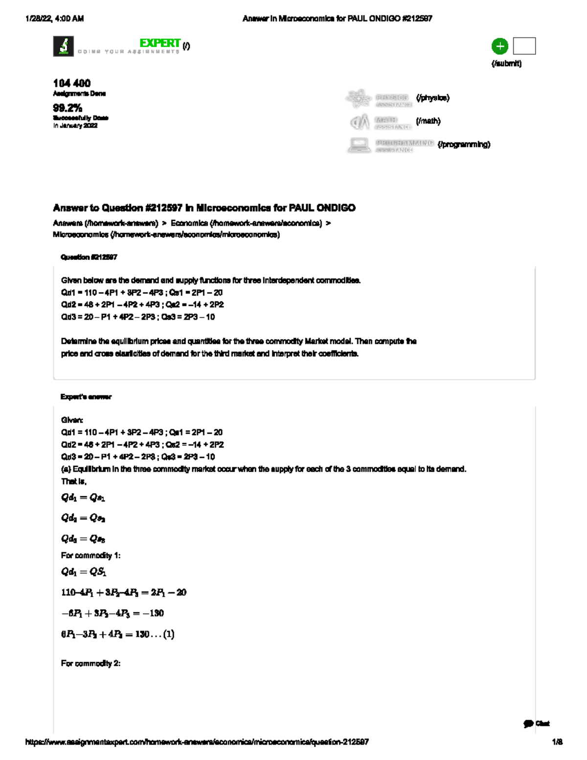 Solution - Grade: 7 - econ111 - Studocu