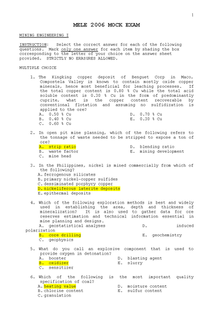 Underground Mining Terms - Underground Mining Terms Back—The roof or ...
