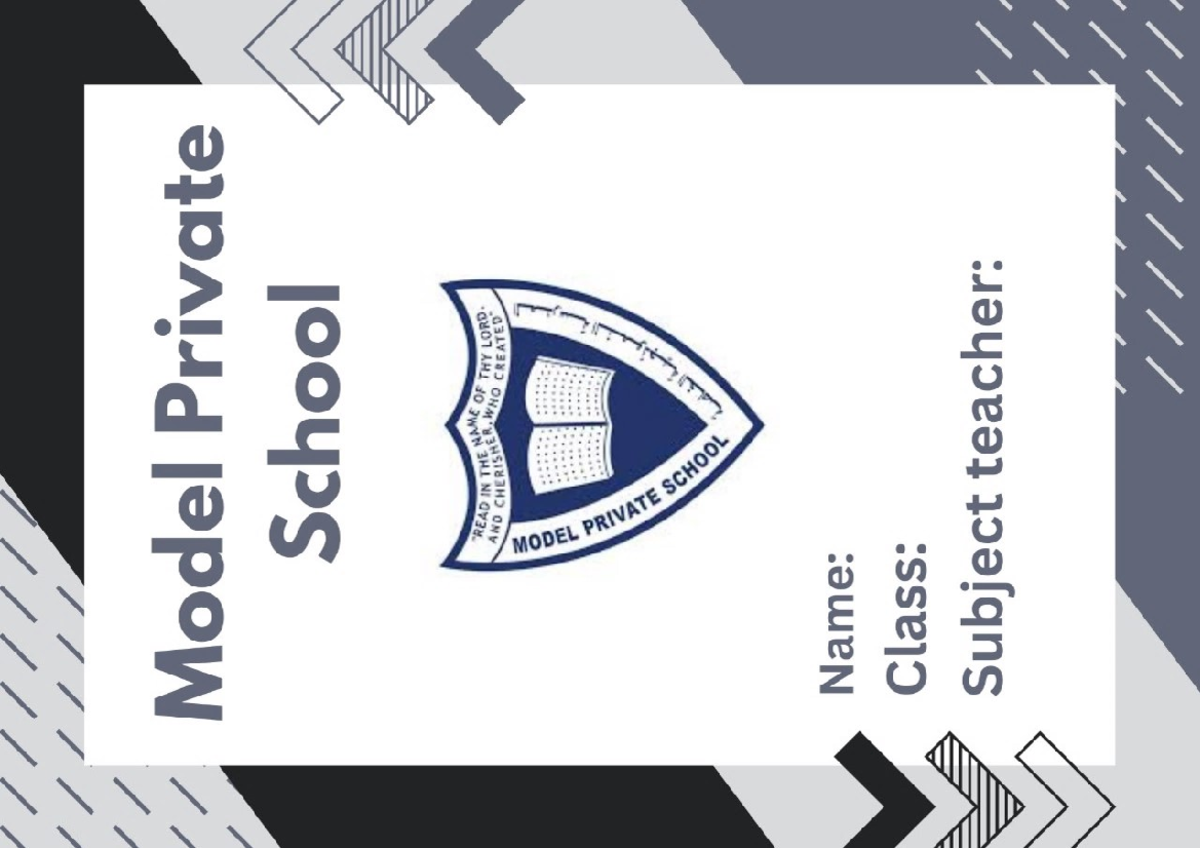 Notes - Model Private School OF THY LORD. CREATED Name: Class: Subject ...