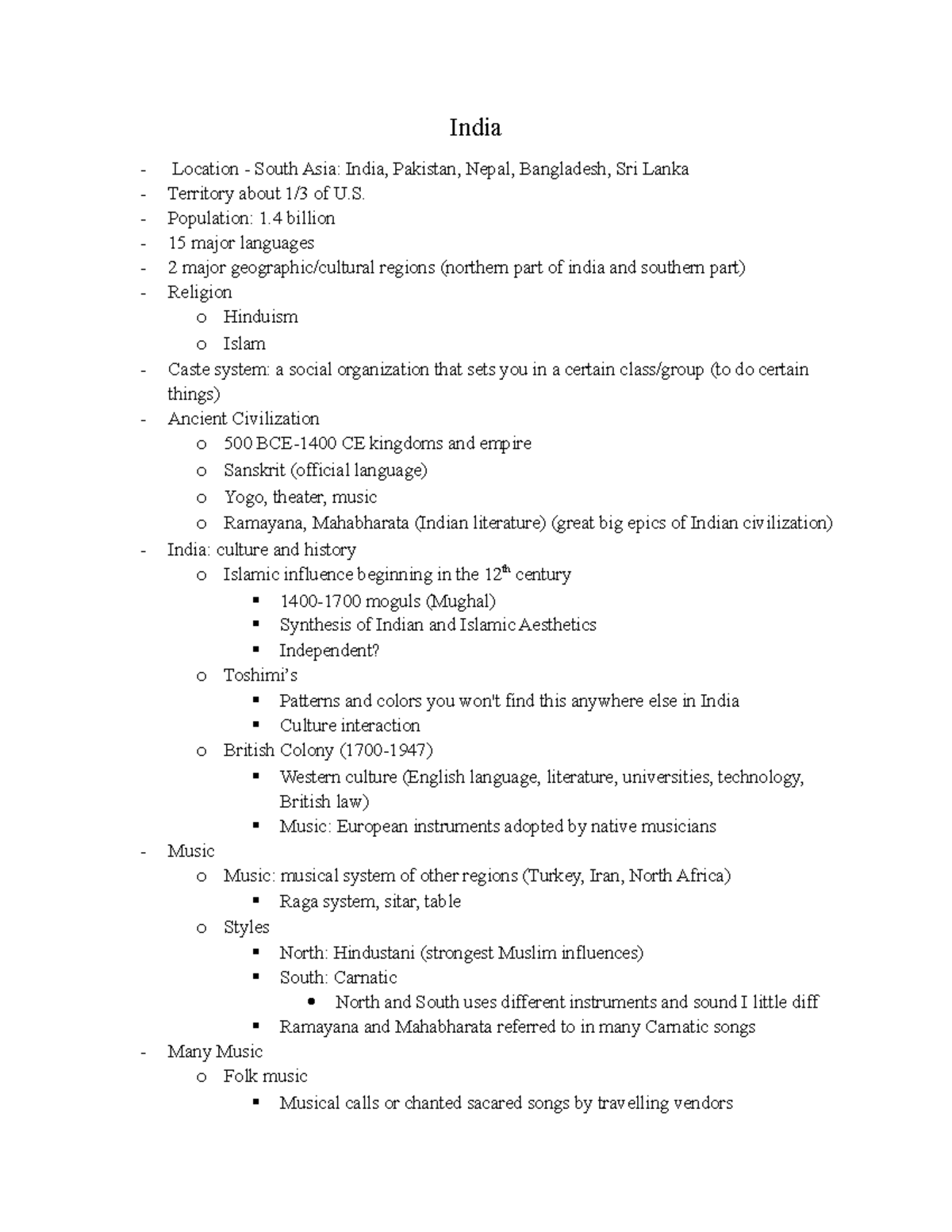 Exam 3 notes - India Location - South Asia: India, Pakistan, Nepal ...
