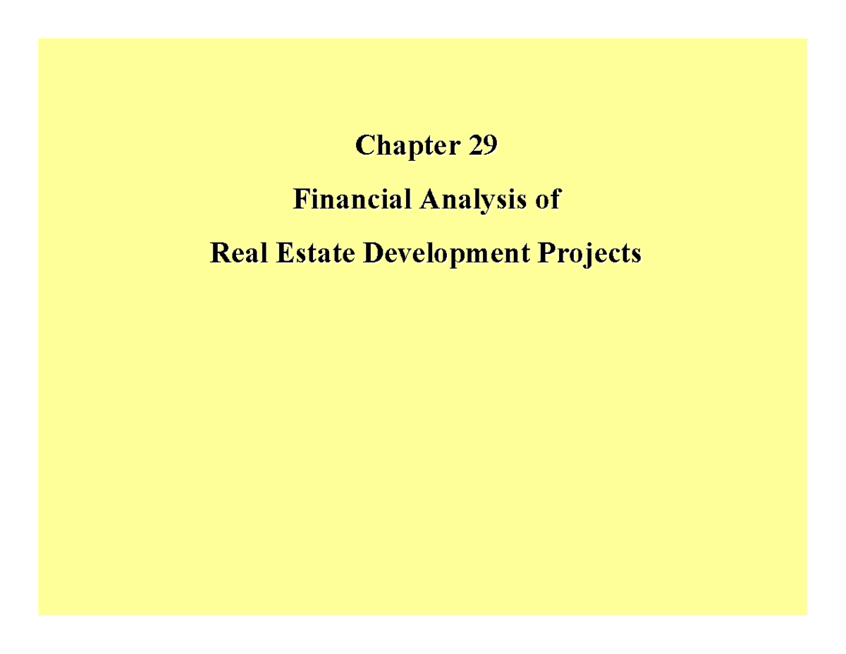 Financial Analysis of Financial Analysis of - Chapter 29 Chapter 29 ...