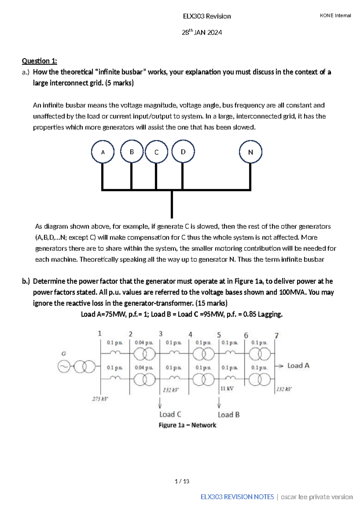 Electrical Power Revision notes - 28 th JAN 2024 ELX303 Revision ...