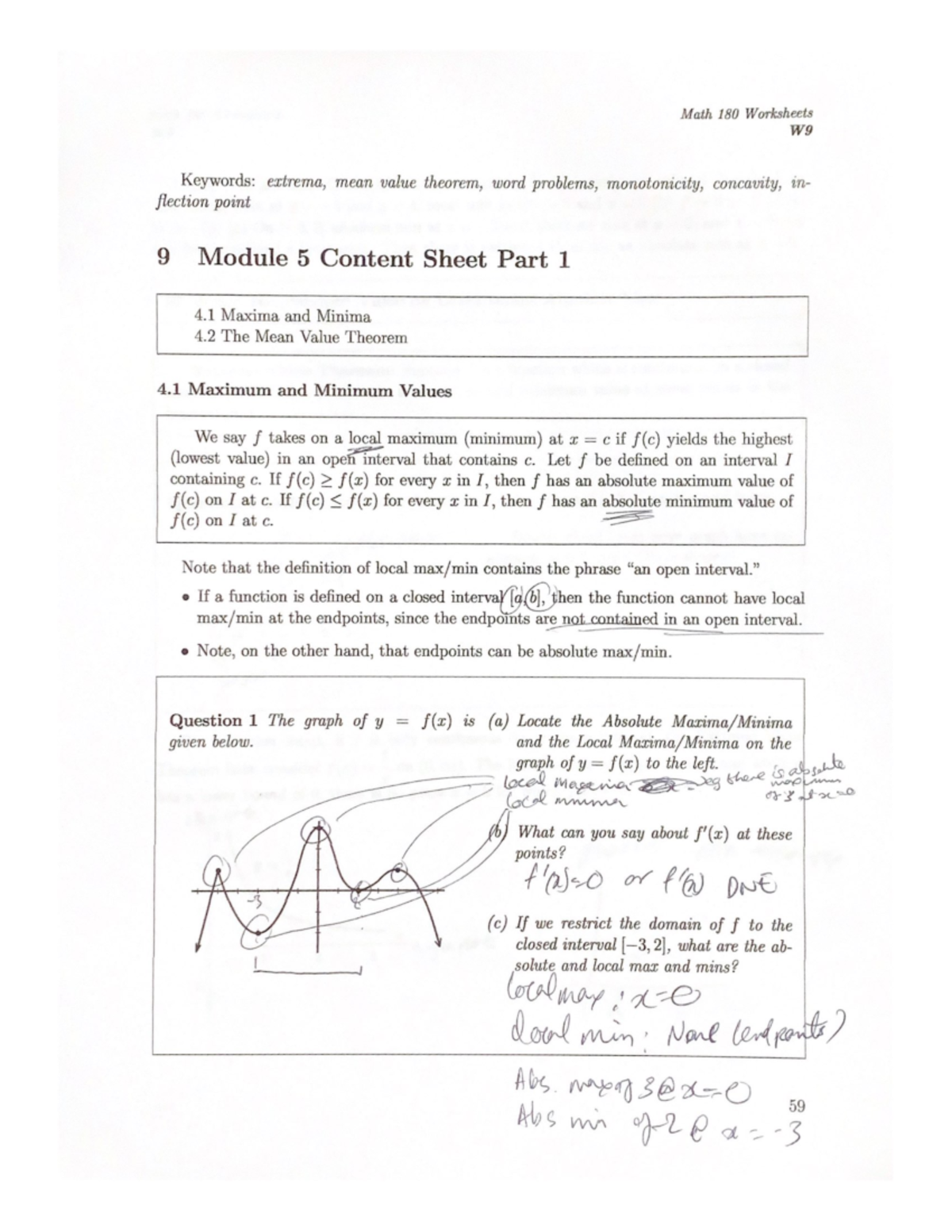 Mod 5 Prt 1 + Wrt Hwk 9 - notes - MATH 180 - Studocu
